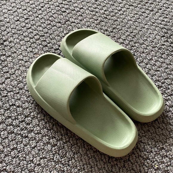 Shoes | Hunter Green Rubber Slides | Poshmark
